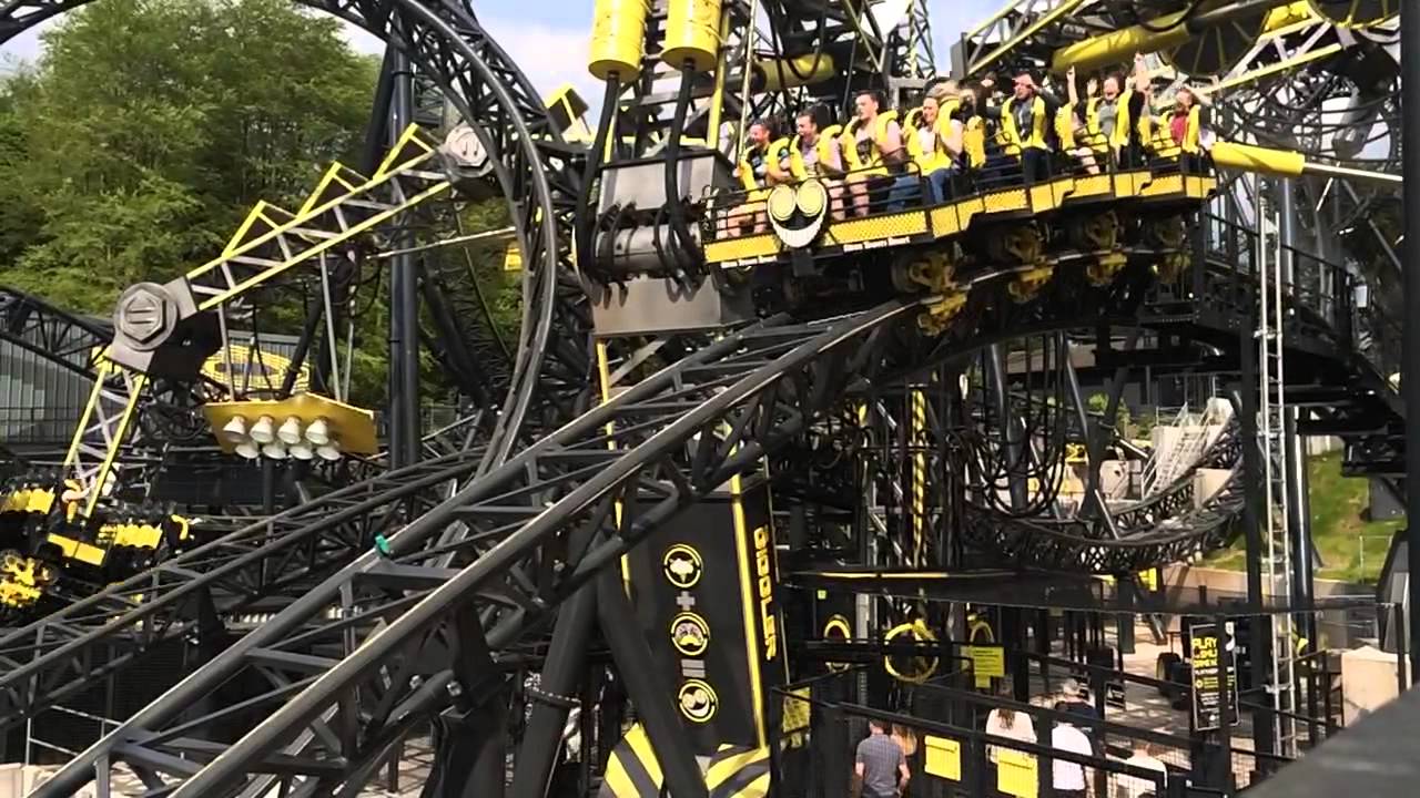 The Smiler - Alton Towers - Slow Motion Clip - YouTube