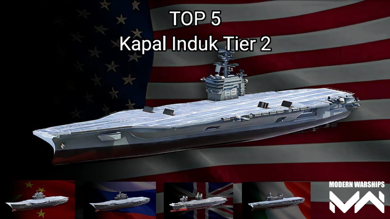TOP 5 Aircraft Carrier Tier 2 Modern Warships - YouTube