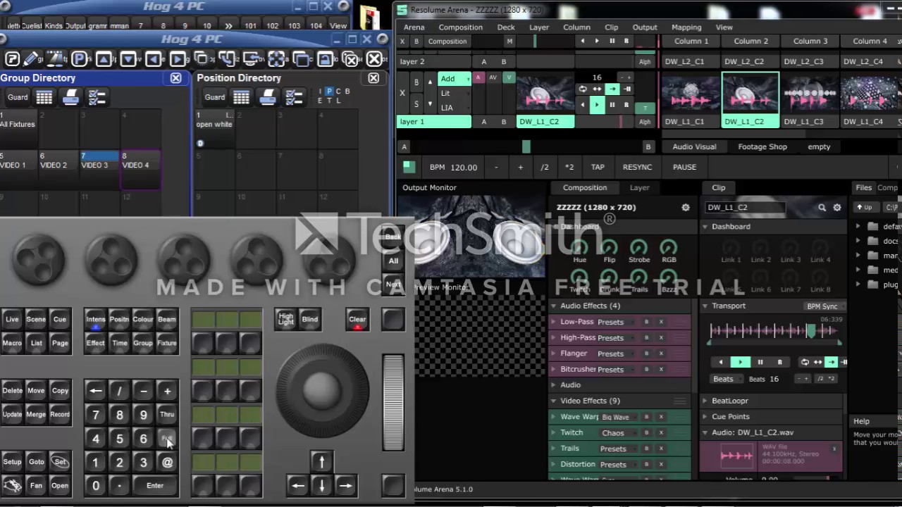 resolume arena and hog4 pc on the same computer - YouTube