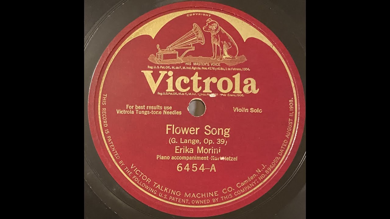 Erika Morini - Flower Song ( G. Lange, Op. 39 ) Violin Solo - YouTube