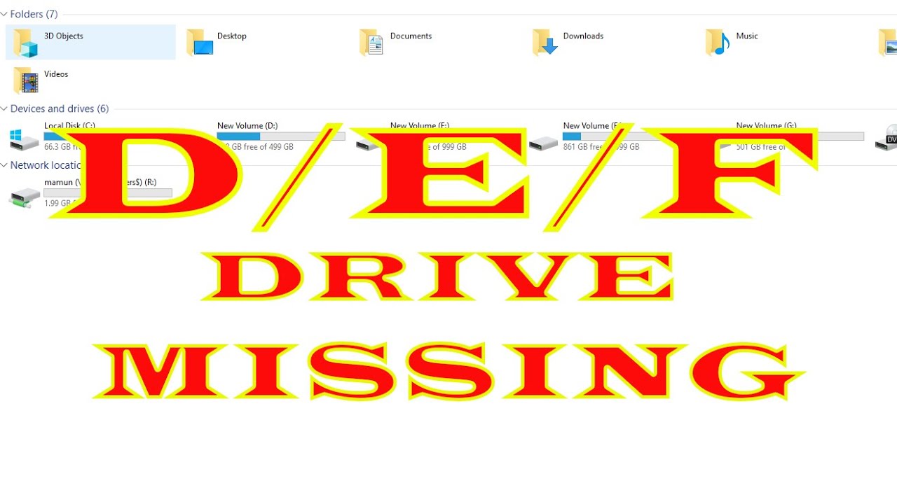 F drive missing windows 10 - litonight