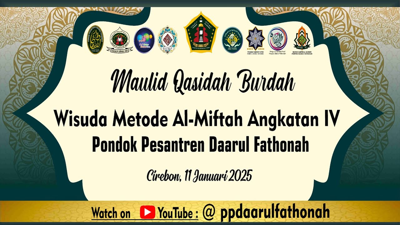 🔴 LIVE PONPES DAARUL FATHONAH || AL - MUQORROBIN - TEGALGUBUG || 11 ...