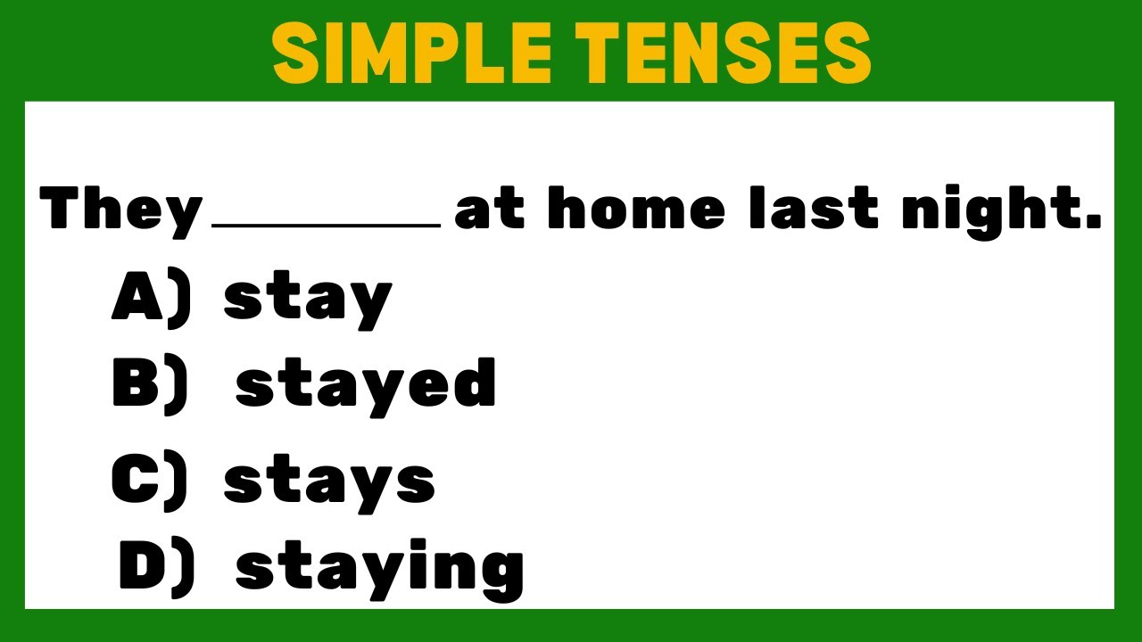 30 English Grammar Test | Tenses | Simple Tense Quiz | English Practice ...