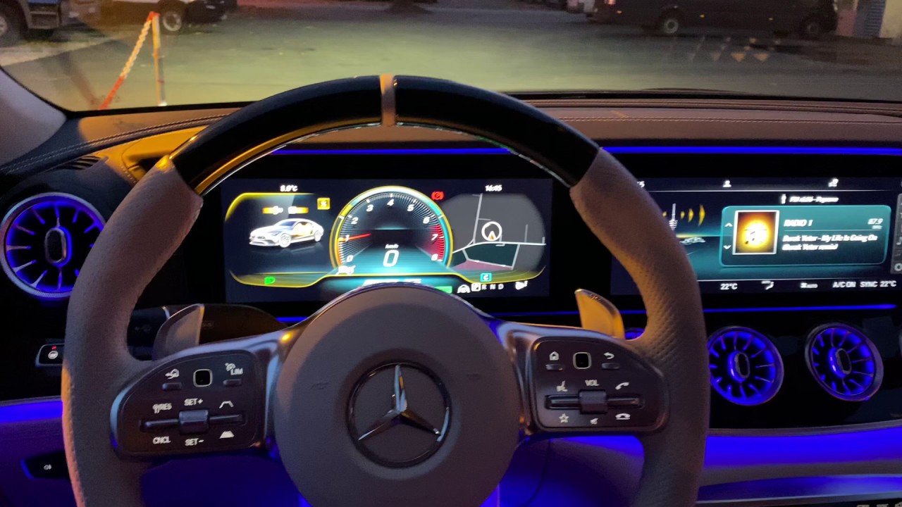 Mercedes-AMG GT 53 4MATIC+ EQ Boost Interior Ambient LED + Sound - YouTube