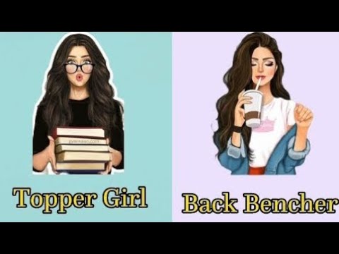 Topper Girl Vs Back Bencher Girl | Pose, Draw Bedroom and Phone #topper ...