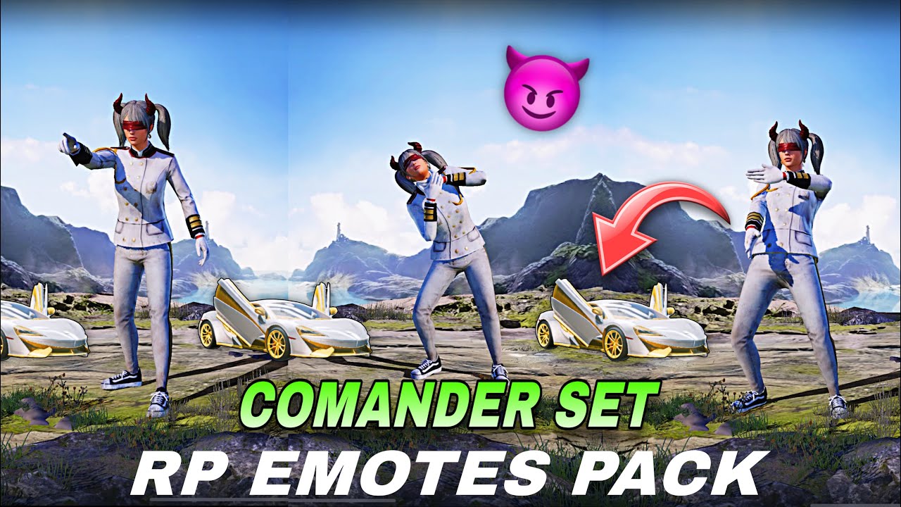 Pubg white commander set 😍 - Rp emotes pack - Pubg emotes pack for ...