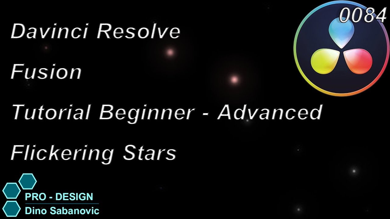 0086 Davinci Resolve Fusion Tutorial Beginner - Advanced, Flickering Stars - YouTube