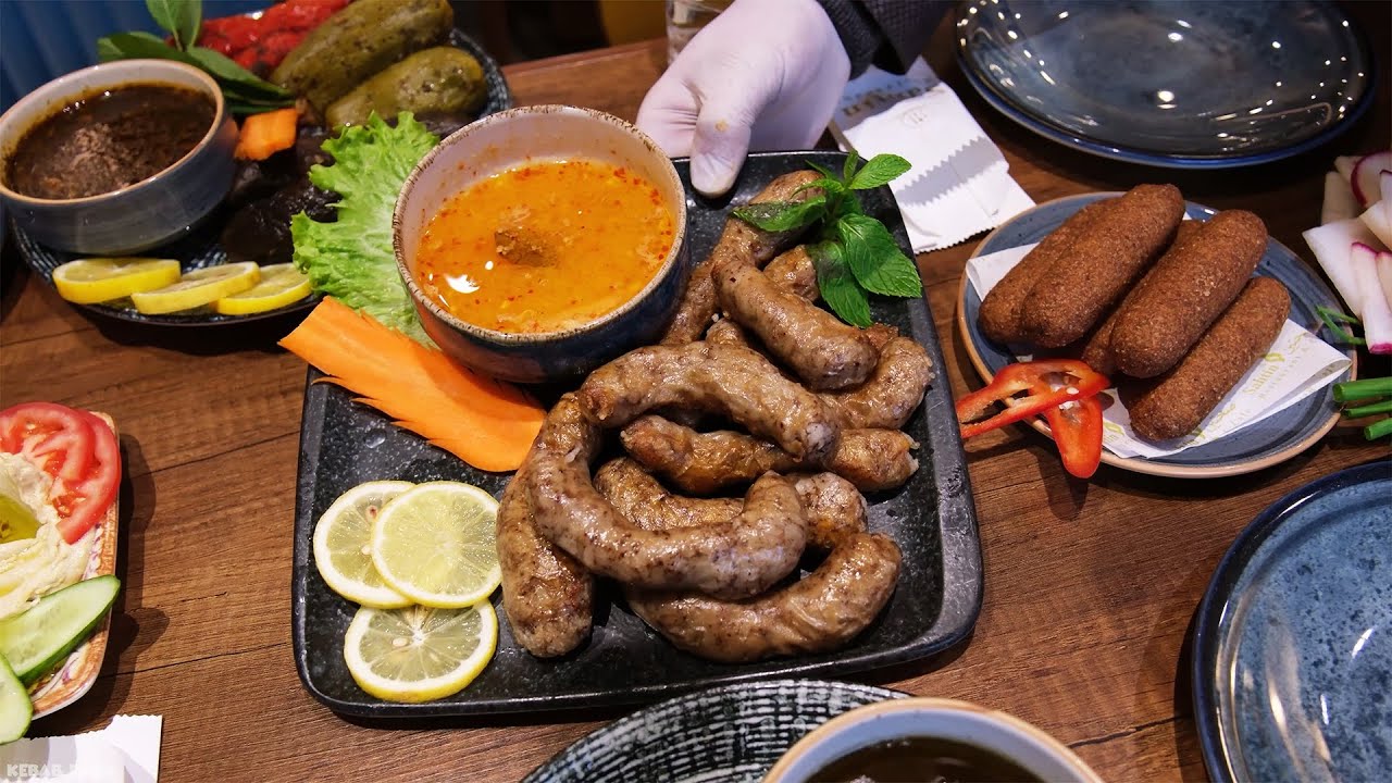 Best Syrian Food! Stuffed Intestines, Kibbeh, Dolma And Mandi | Turkish ...