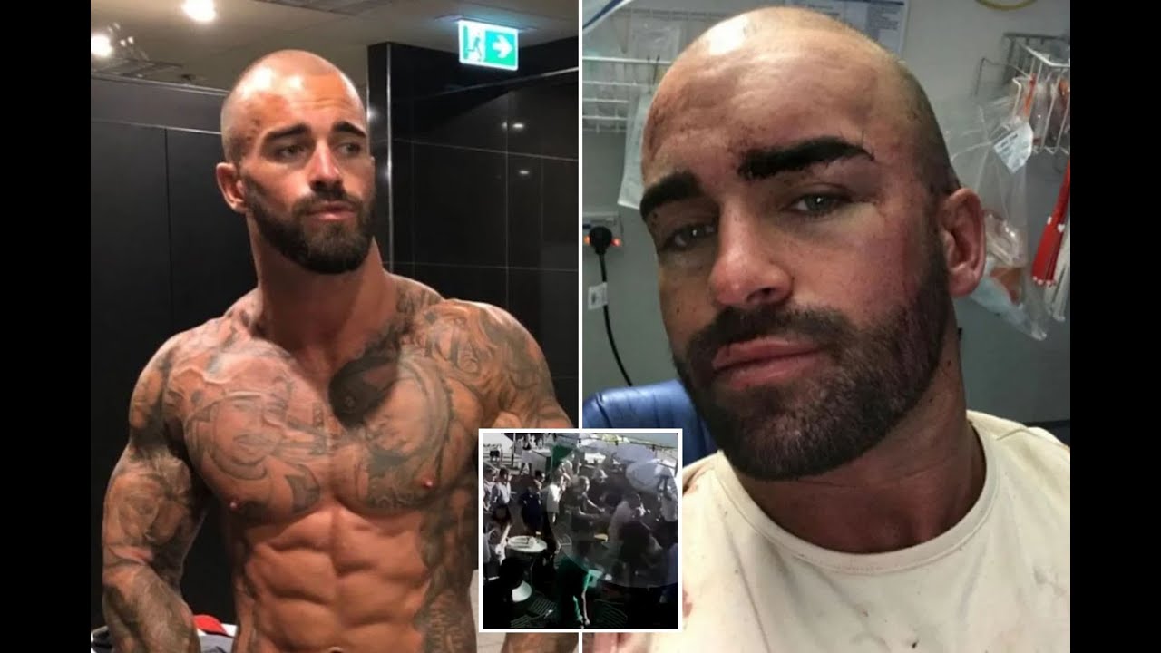 Horror moment OnlyFans bodybuilder is battered in head with metal stool ...