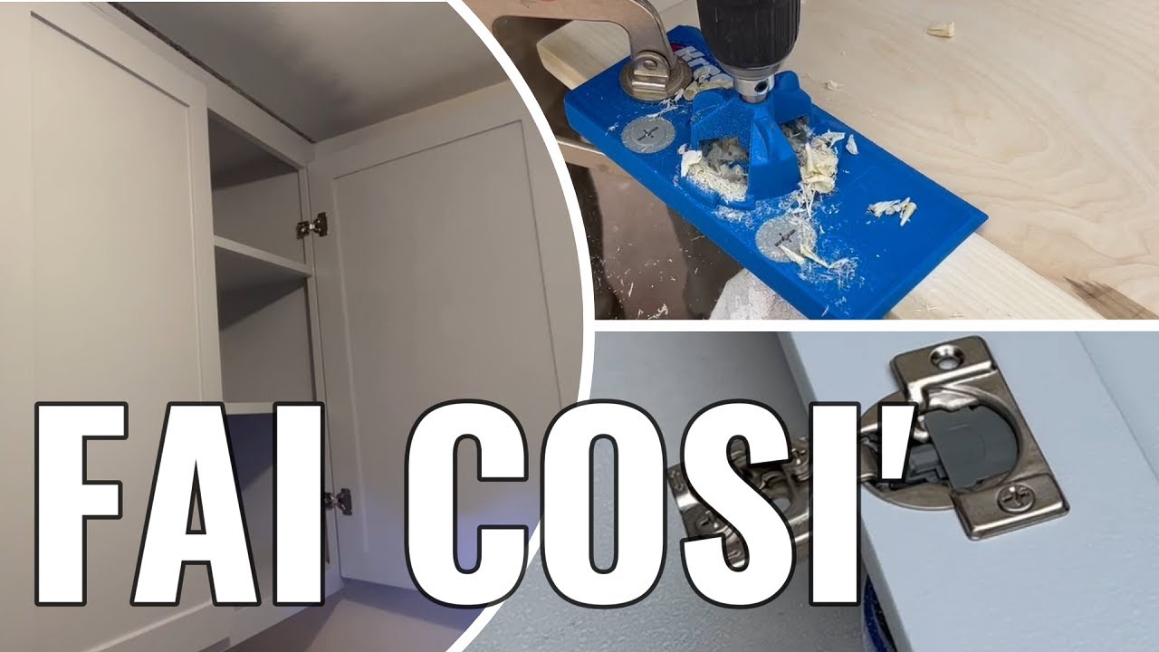 Come montare cerniere per ante e sportelli (Dima/jig per cerniere a scodellino) - YouTube