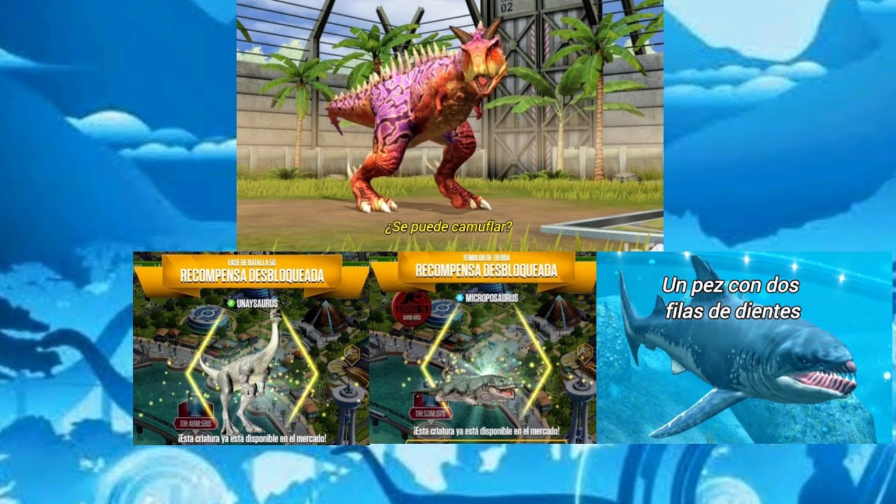 JWTG Carnotaurus al 40/Unaysaurus y Microposaurus desbloqueados - YouTube