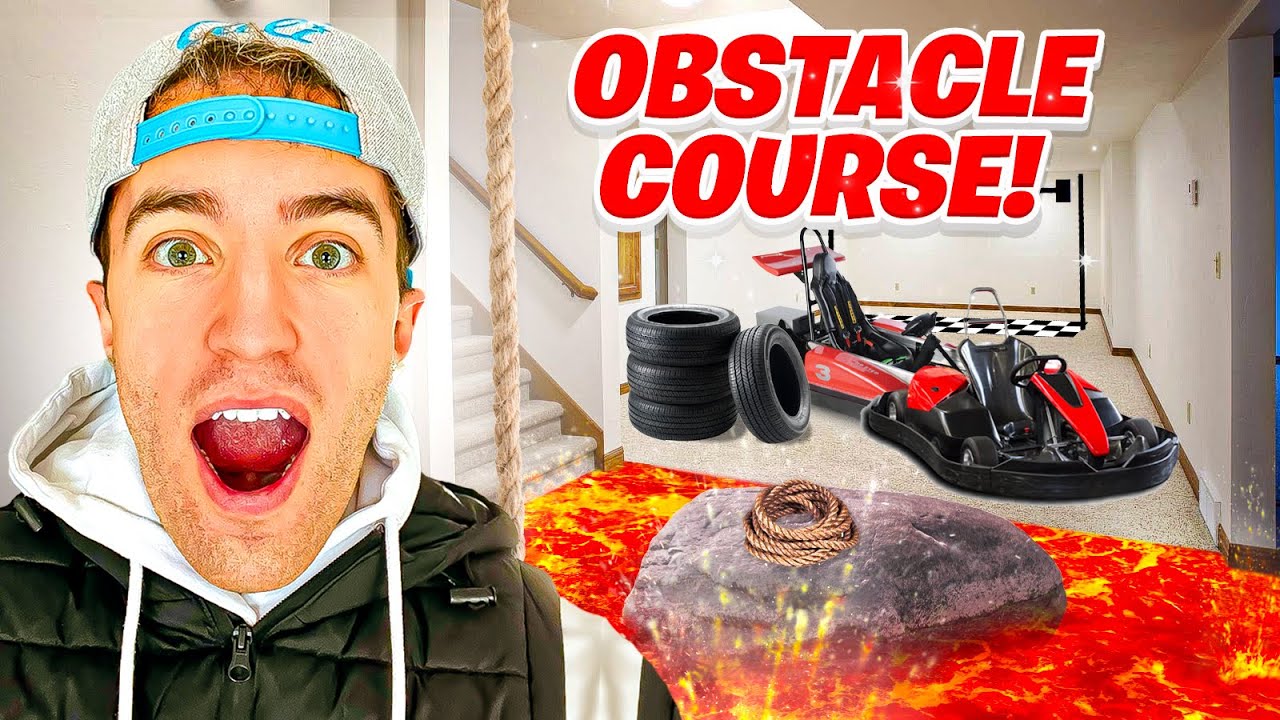 I Created the ULTIMATE Indoor Obstacle Course! **Big Mistake** - YouTube