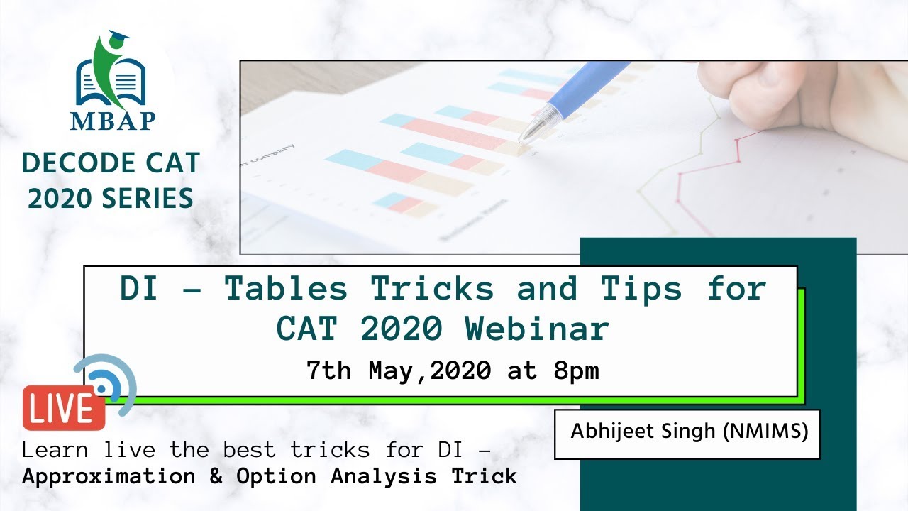 DI - Tables Tricks and Tips for CAT 2020 Webinar | Decode CAT 2020 Free ...