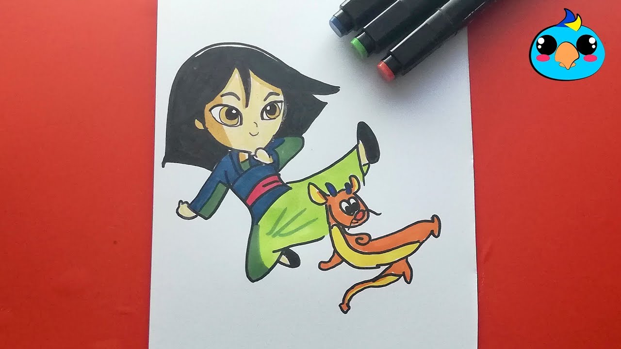 How to Draw MULAN from Disney's-Kawaii | Cómo dibujar a MULAN - YouTube