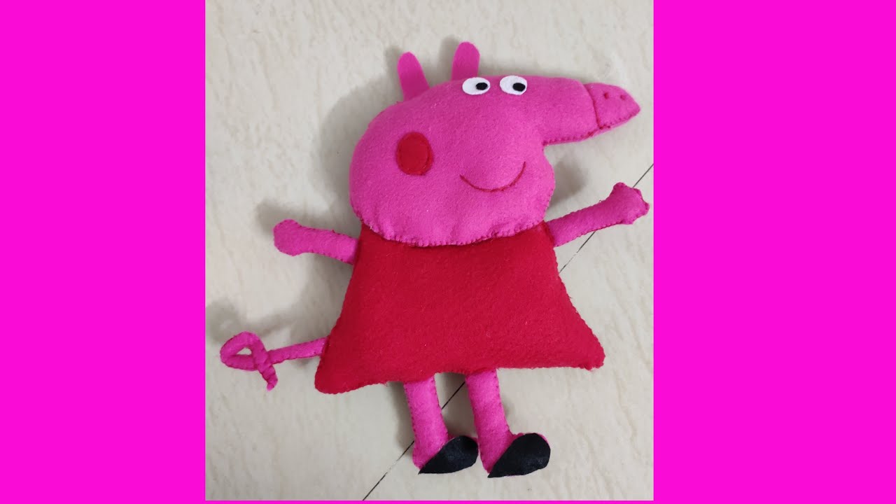 DIY Felt Peppa pig | Peppa Pig Toy | Nursery Felt Decor - YouTube
