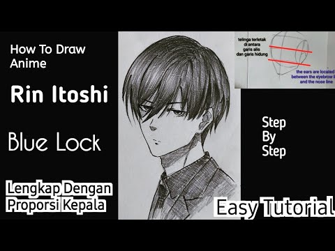 Rin Itoshi | Blue Lock | How To Draw Anime | Cara Menggambar Anime ...