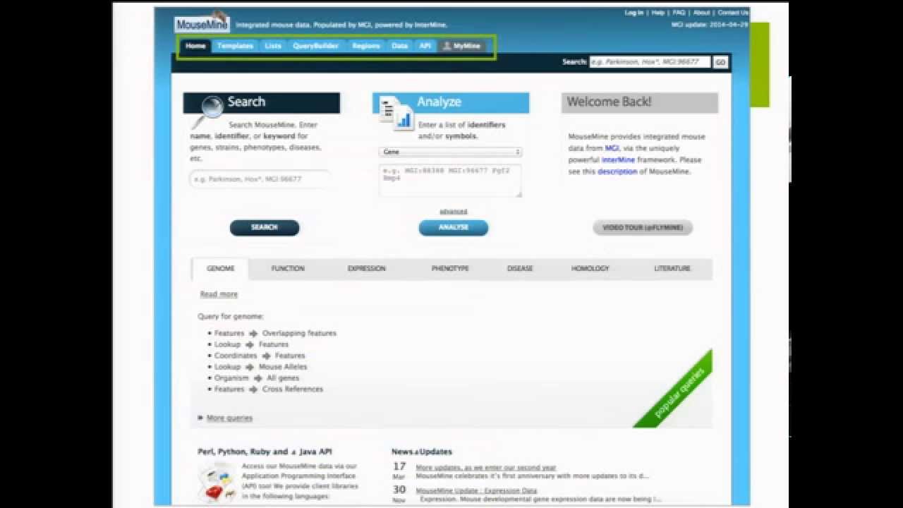 MouseMine Computational platform for MGI access - module 4 (MouseMIne ...