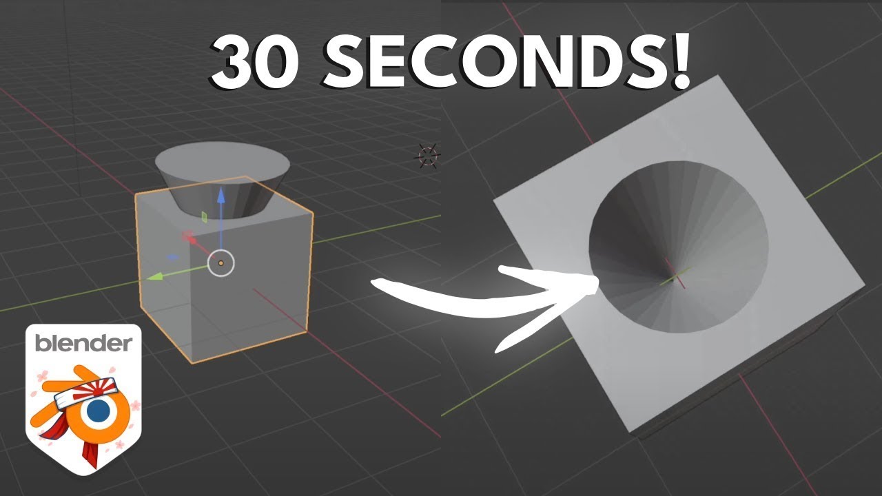 How to Cut an OBJECT with another OBJECT in Blender - YouTube