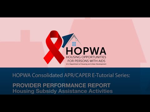 HOPWA Consolidated APR/CAPER e-Tutorials: PPR: Housing Subsidy ...