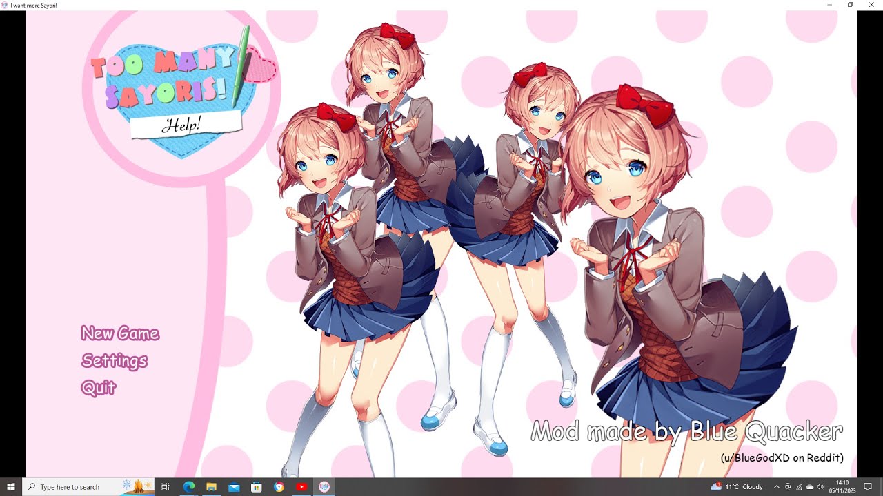 I want more Sayori! ddlc gameplay - YouTube