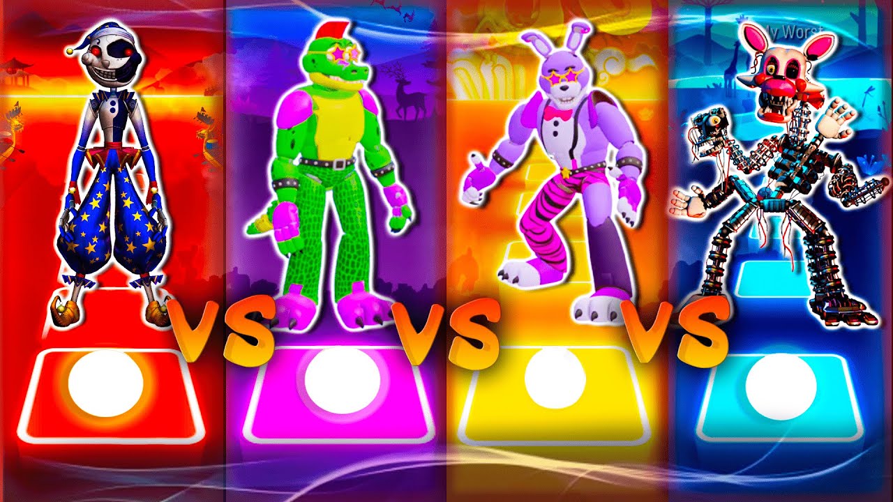FNAF Moondrop - Monty Gator - Glamrock Bonnie - Mangled ||| Tiles Hop ...