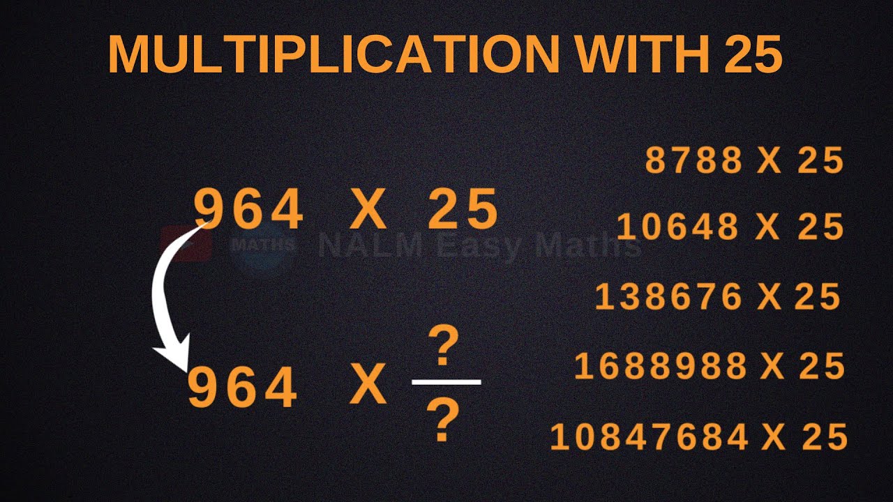 Multiplication with 25 #maths #multiplicationtricks - YouTube