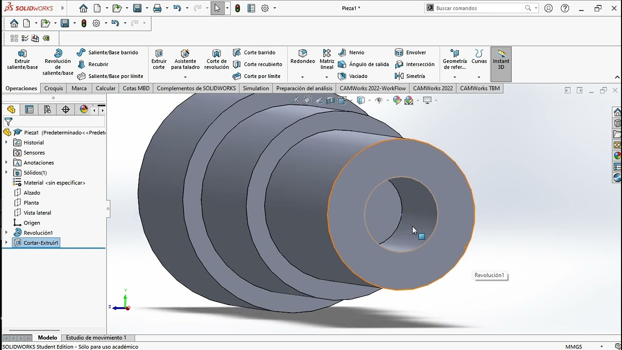 Tutorial de como utilizar Solidworks para la pieza del Wong - YouTube