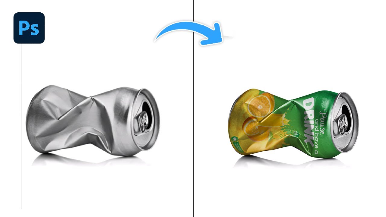 Easily Create a Dented Can Mockup in Photoshop! - YouTube