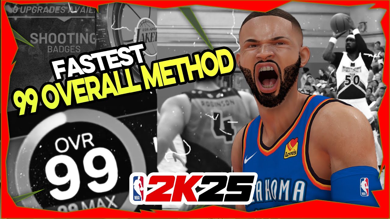 NBA 2K25 FASTEST 99 OVERALL METHOD!!! MAX BADGES AND LEVEL 5 TAKEOVERS ...