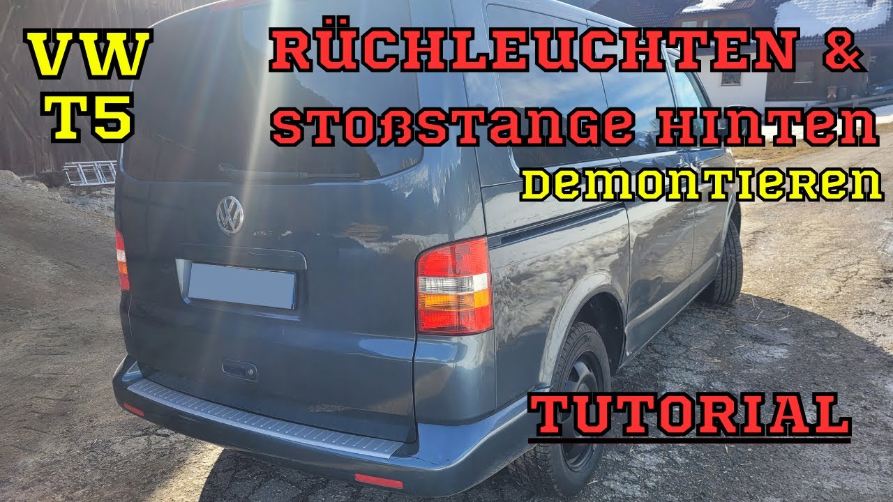 VW T5 Rückleuchten & Stoßstange abbauen/demontieren #tutorial - YouTube