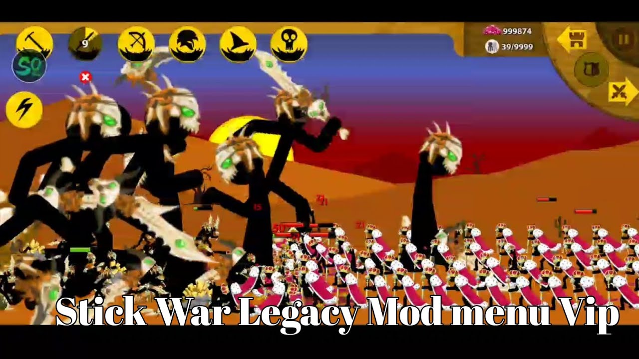 Stick War Legacy Mod menu Vip (Swordwrath Vs King😡) Gaming 🤩 - YouTube
