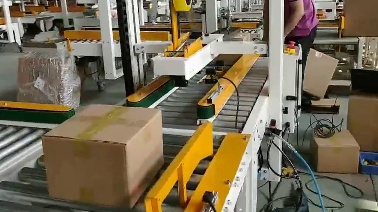 how to operate H type carton sealing closing machine with automatic ...