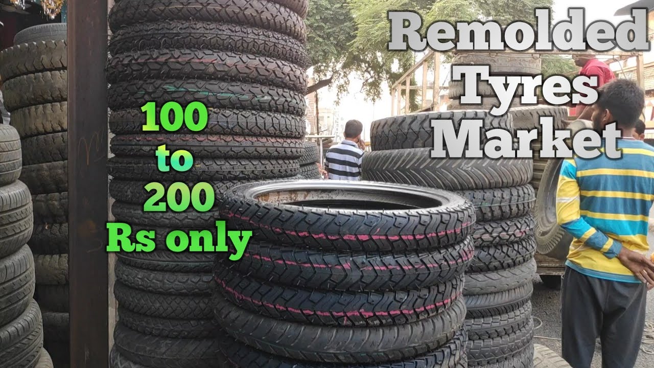 Remolded (old) tyre market in Nagpur // रीमोल्डेड टायर मारकेट // - YouTube