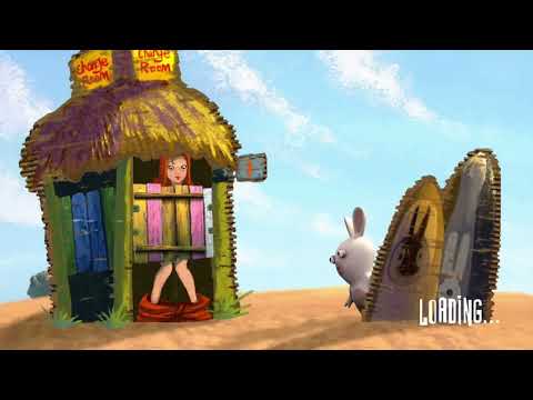 Rayman raving rabbits Xbox 360 game mini playthrough - YouTube