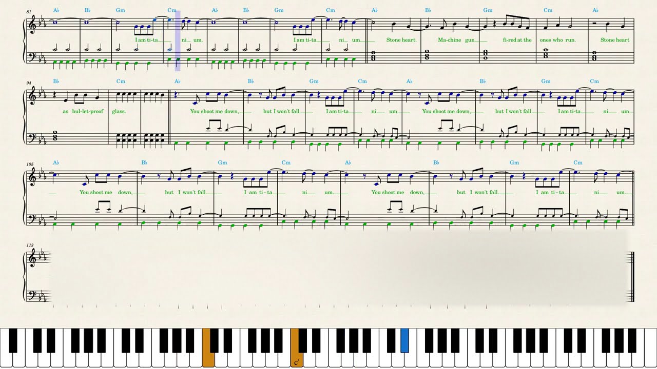 David Guetta — Titanium ft. Sia (Piano Sheet Music) - YouTube