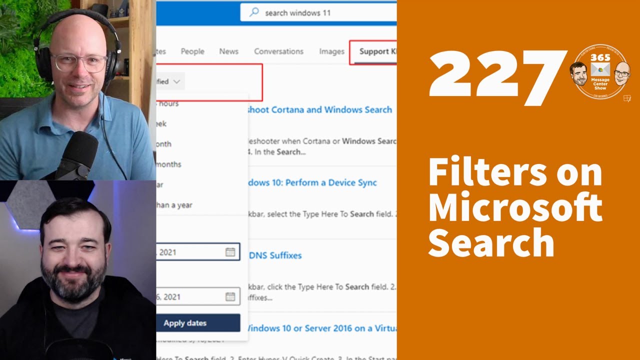 Filters on Microsoft Search, Org explorer in Outlook | The 365 Message ...