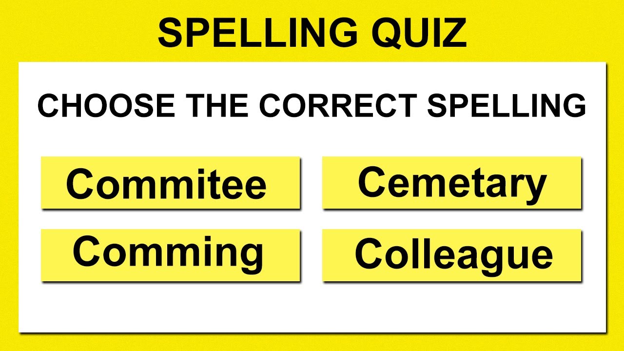 Spell Like a Pro: Expert Spelling Quiz - YouTube