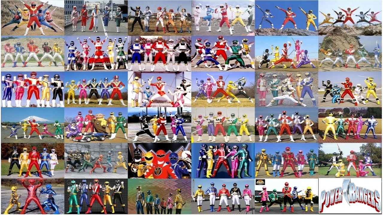 Power Rangers Todas as aberturas desde 1993 ate 2016 - YouTube