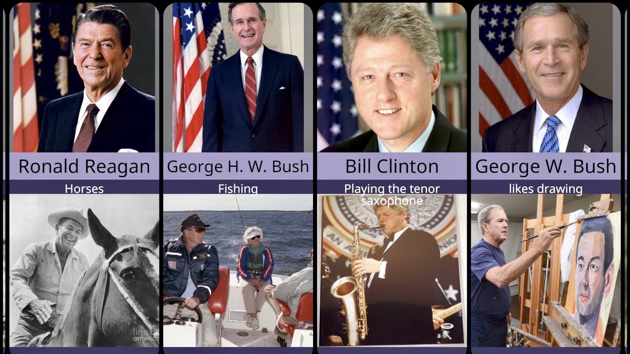 Interests and hobbies of all the presidents of America - YouTube