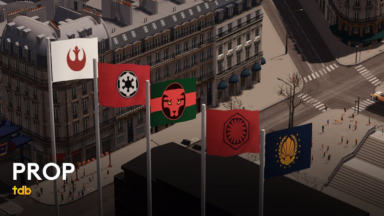 Flags — Prop for Cities Skylines - YouTube