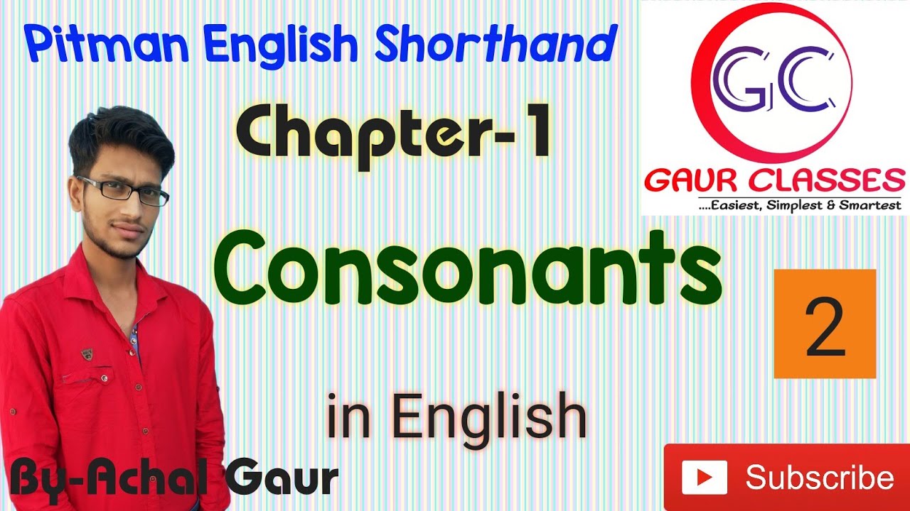 Chapter-1 Consonants Pitman Shorthand Exercises 1-4 | English Shorthand ...