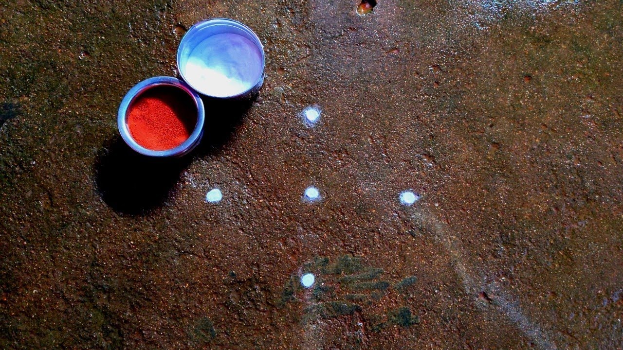 Vaigasi madham special flowers rangoli|3*1dots bigginers muggulu|simple ...