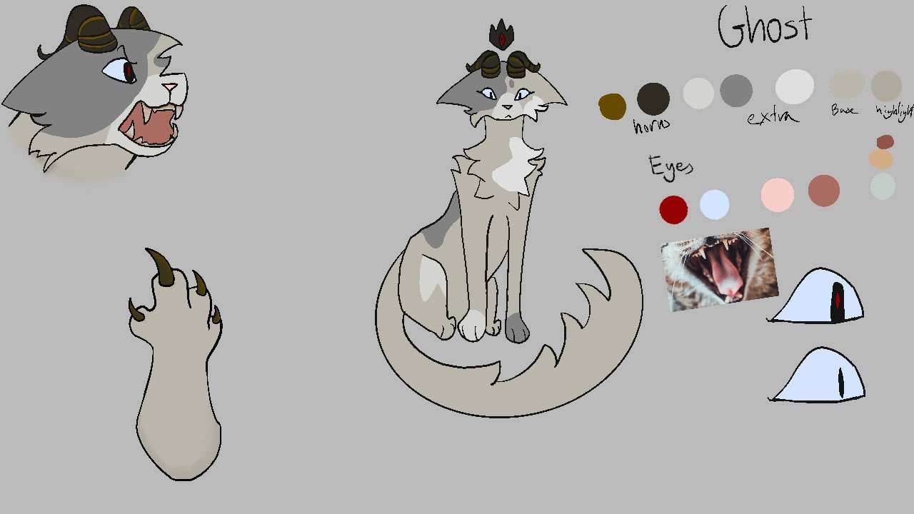 Drawing a reference sheet for Ghost - YouTube