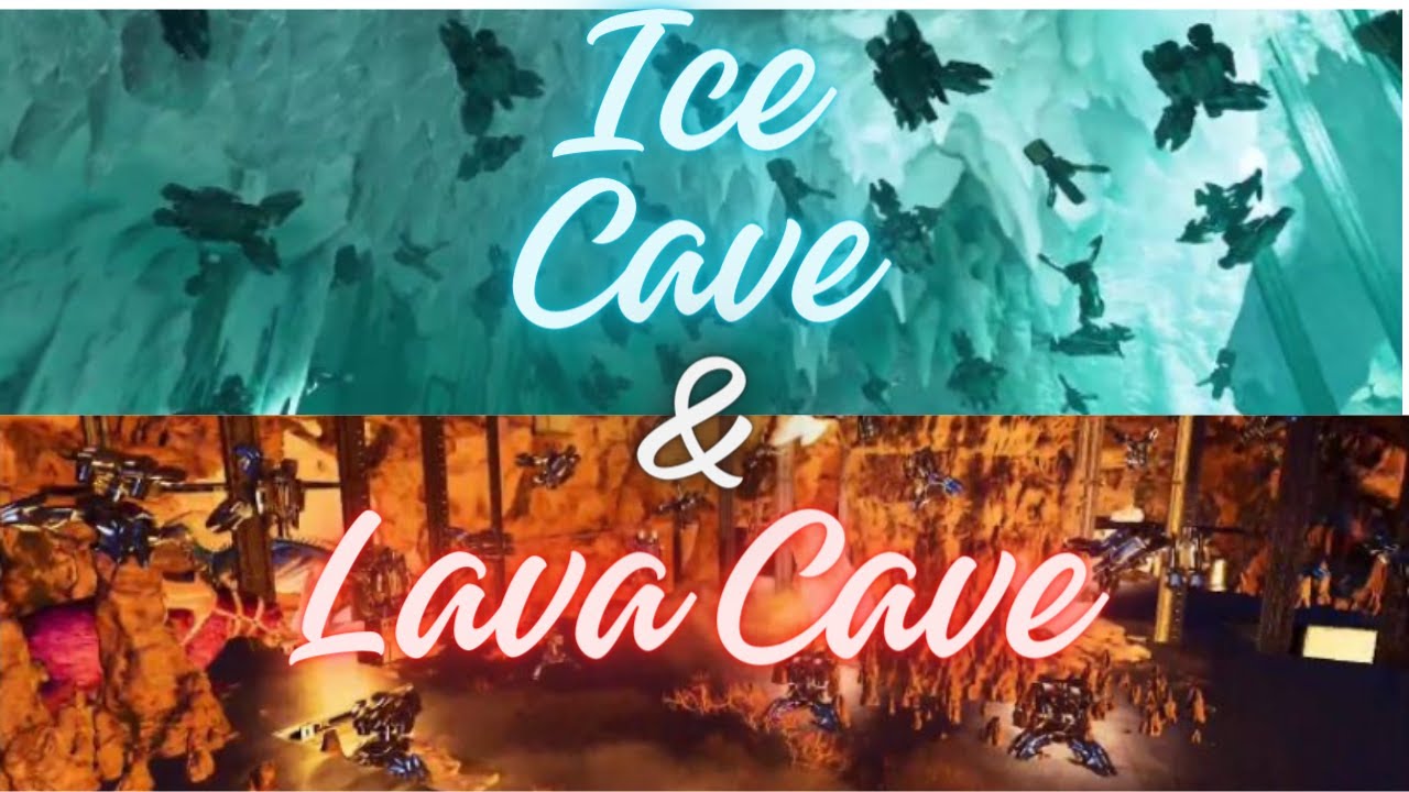 Lava and Ice Cave Base Tour (BALLS DEEP) | ARK Ascended Official PvP ...