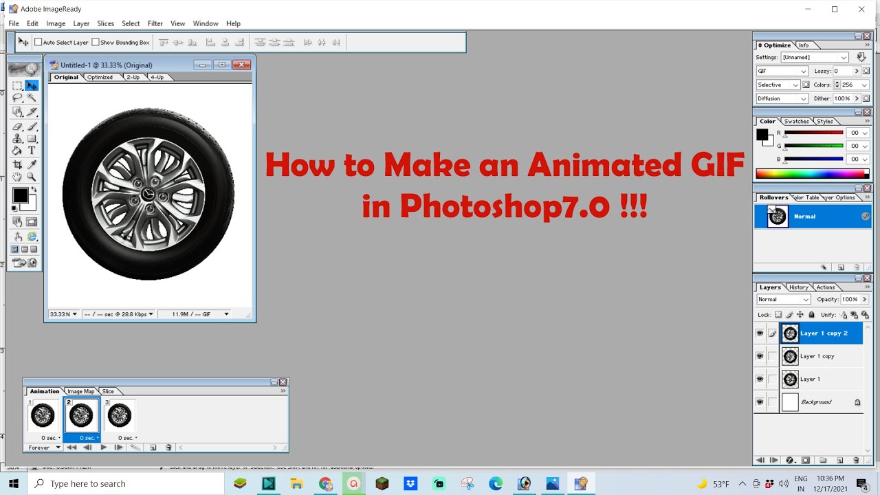 How to Make an Animated GIF in Photoshop 7.0 !!! - YouTube