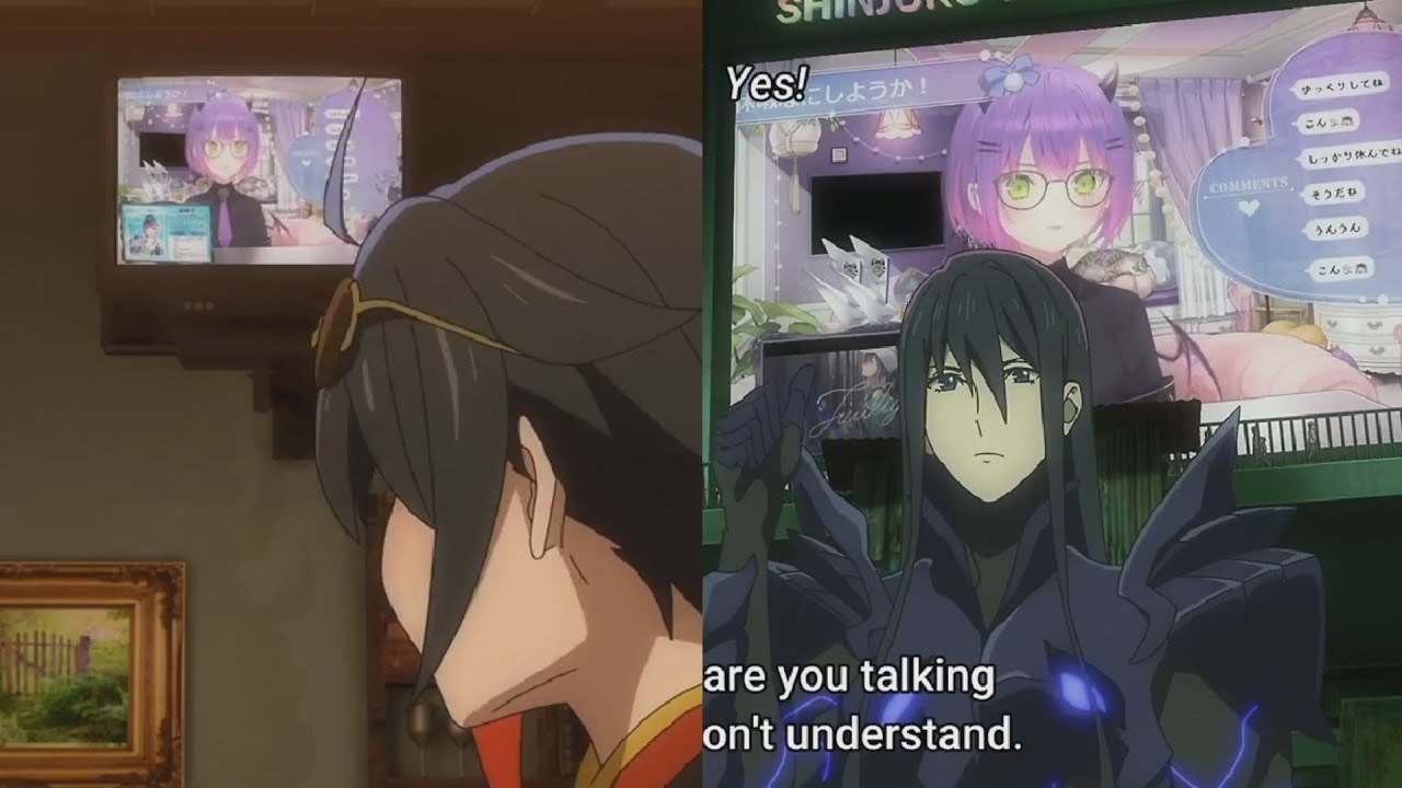 Hololive's Tokoyami Towa cameo on Demon Lord 2099 anime - YouTube