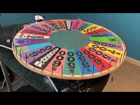 Updated Wheel of Fortune homemade wheel #2 - YouTube
