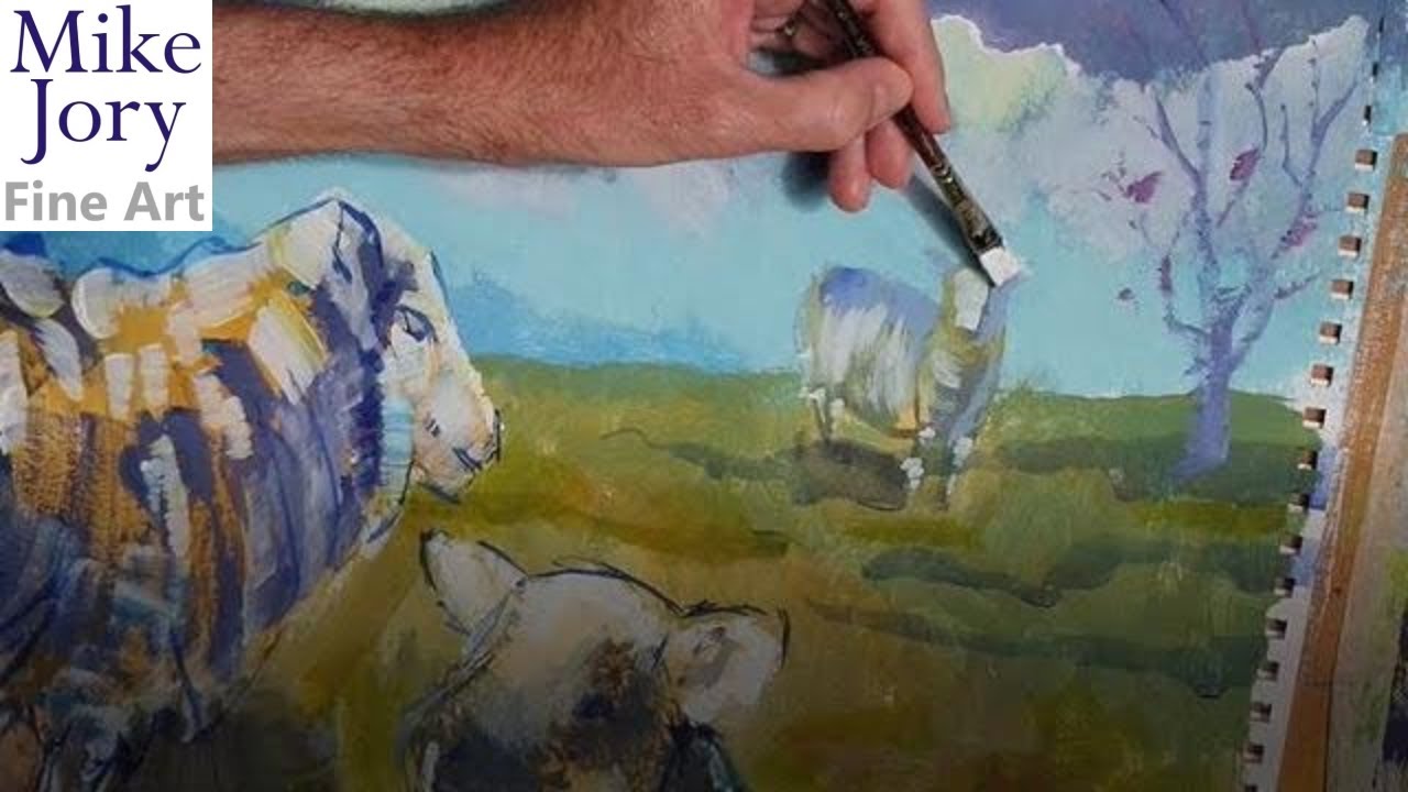 sheep painting tutorial part 9 - YouTube