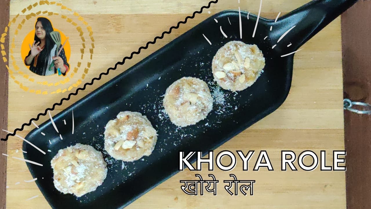 How to make khoya role | Khoya Malai Roll Recipe with only 3 ...