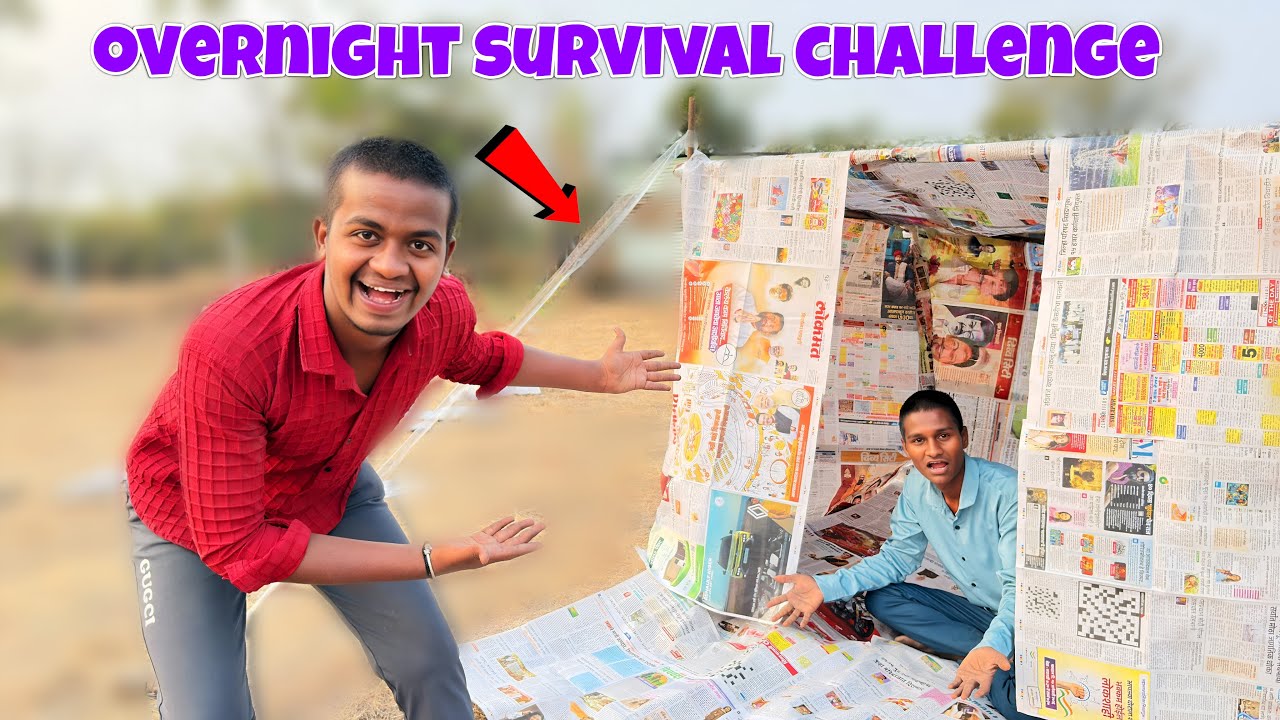 Overnight Survival Challenge in Paper House 😱 | Full Night Extreme ...